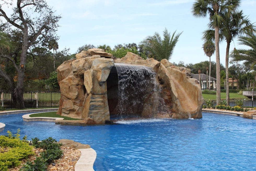 Pool Waterfall Slide: Luxury & Fun Combined